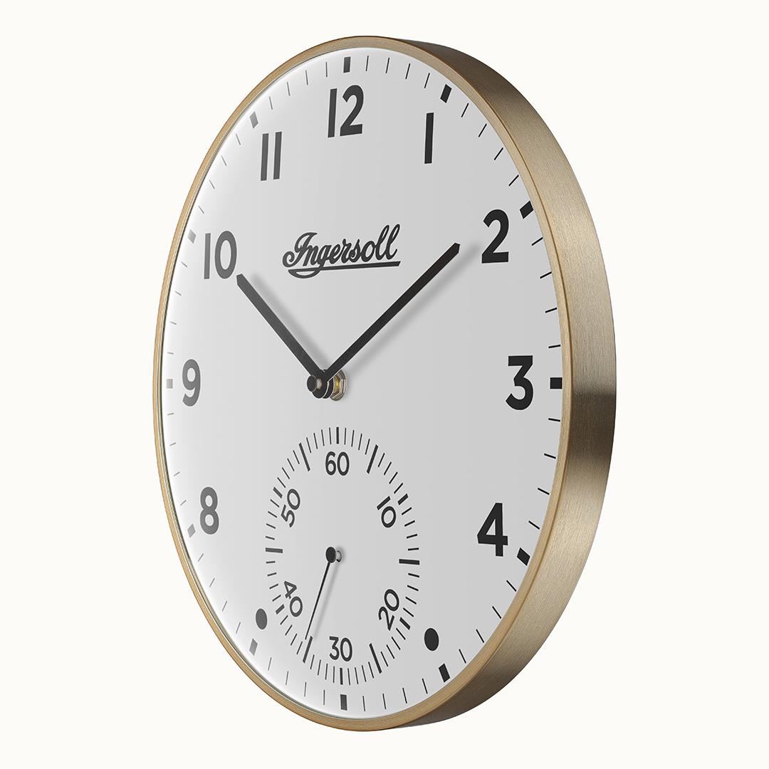 IC003GW INGERSOLL QUARTZ 30CM WALL CLOCK - GOLD/WHITE – Ingersoll 1892