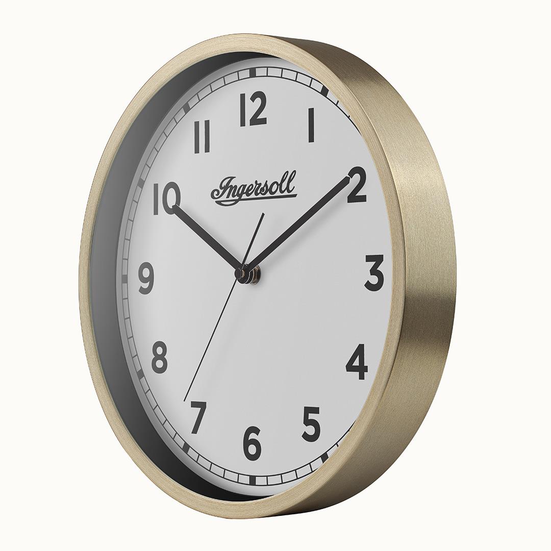 IC001GW INGERSOLL QUARTZ 30CM WALL CLOCK - GOLD/WHITE – Ingersoll 1892